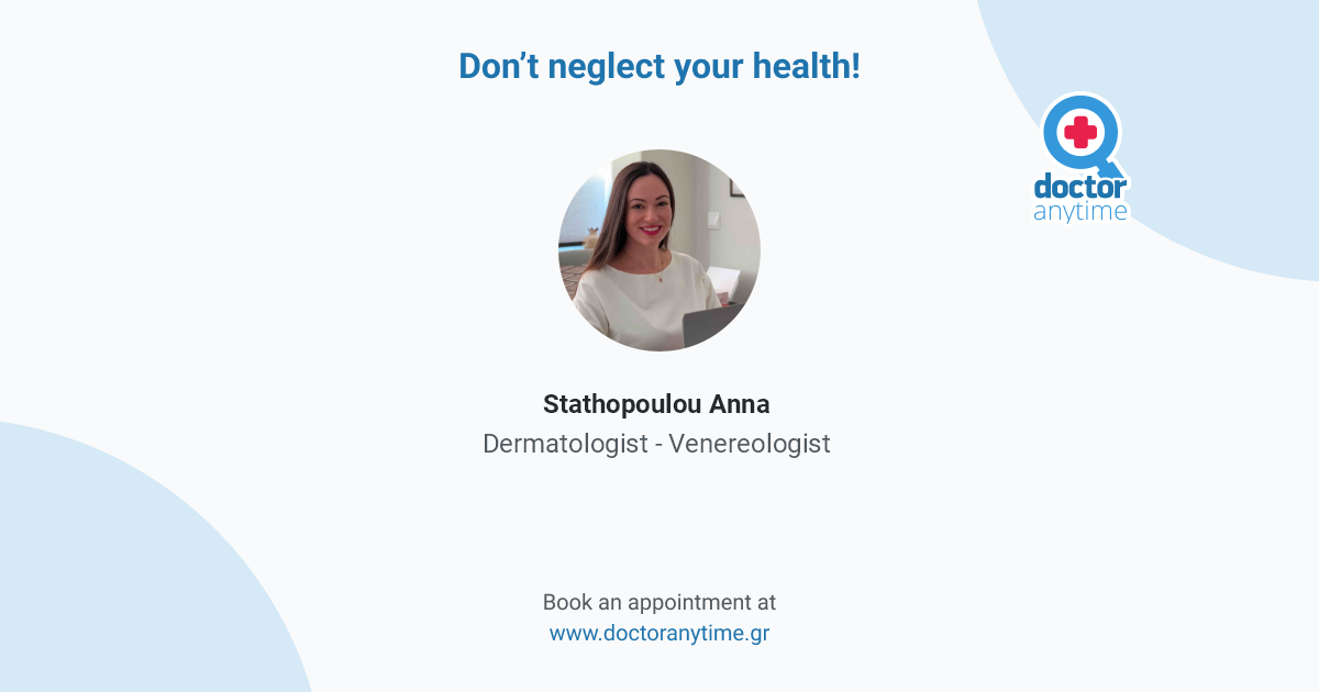 Dr Anna Stathopoulou Dermatologist - Venereologist: Book an online ...